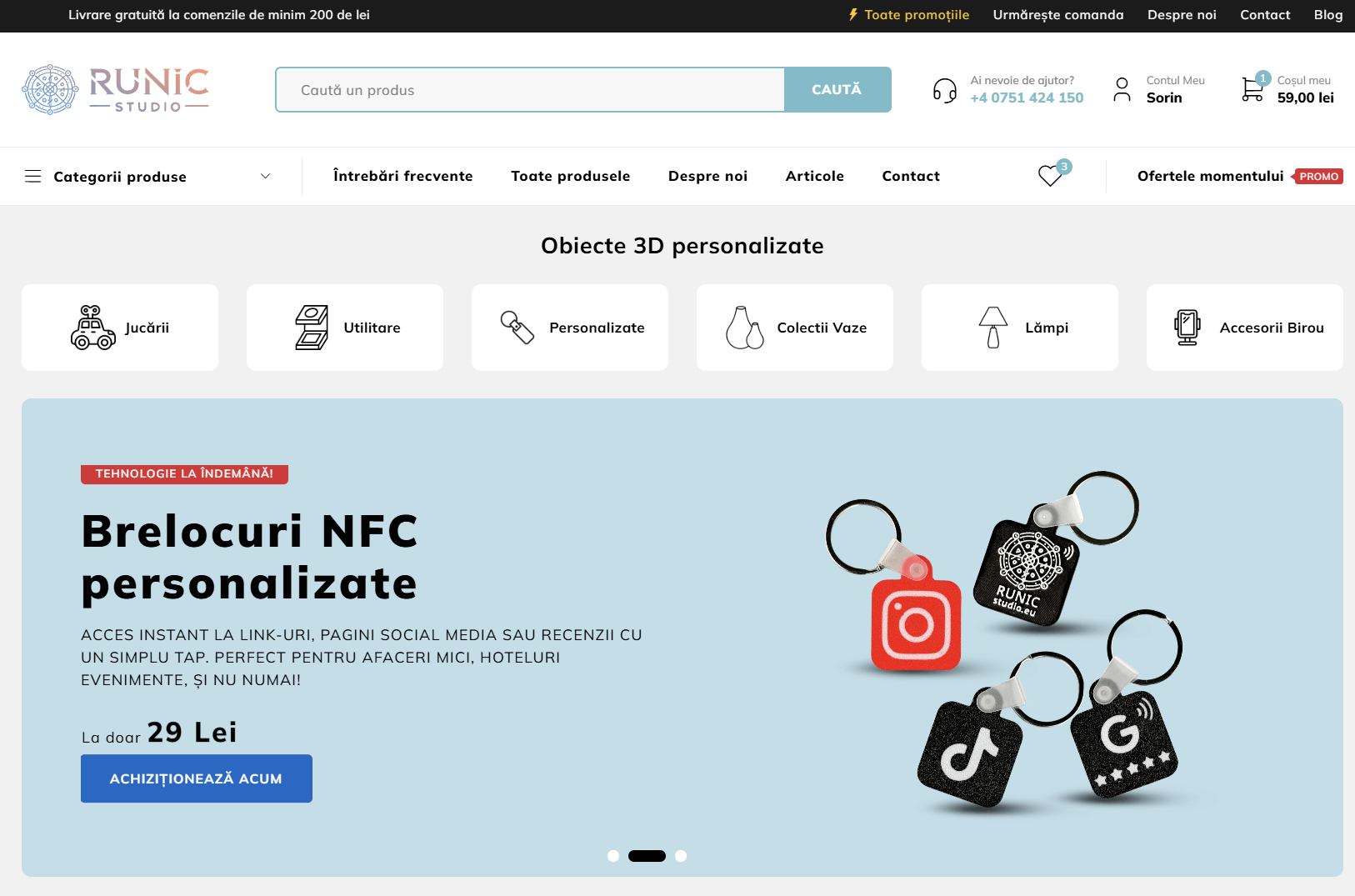 Runic Studio, obiecte 3D personalizate pentru casă și companii